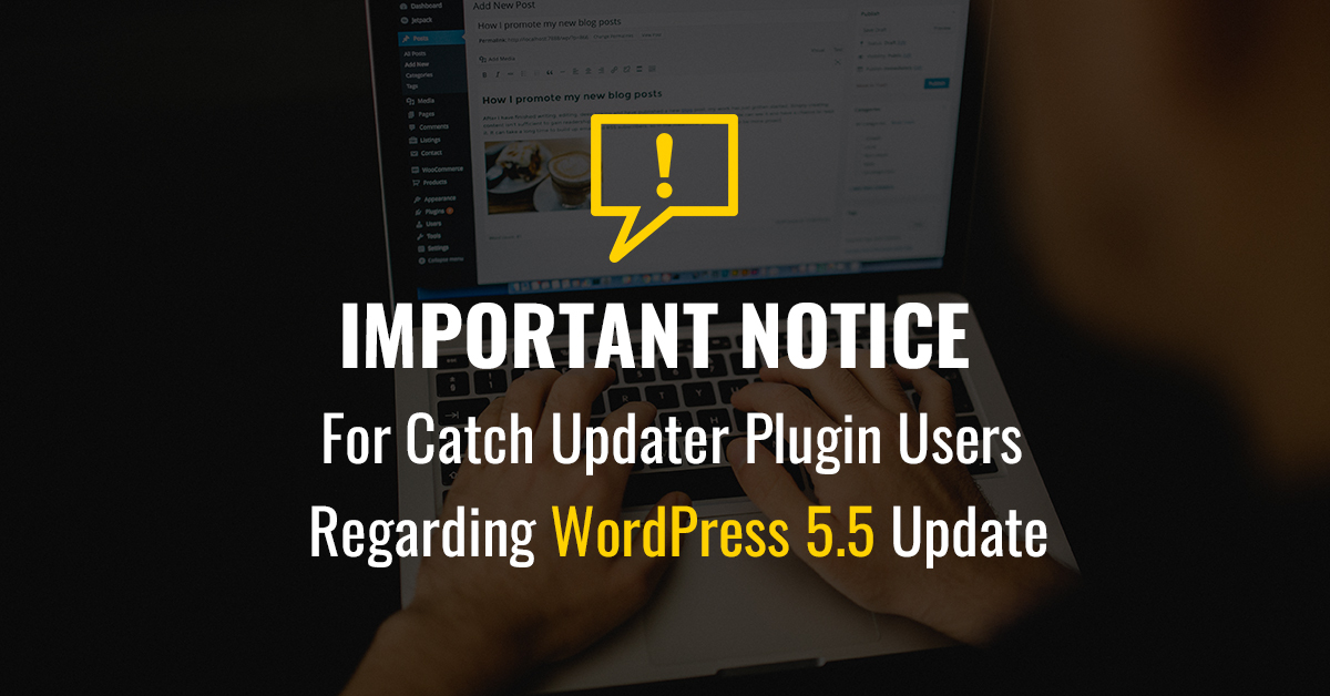 Important Notice for our Catch Updater Plugin users regarding WordPress 5.5 update