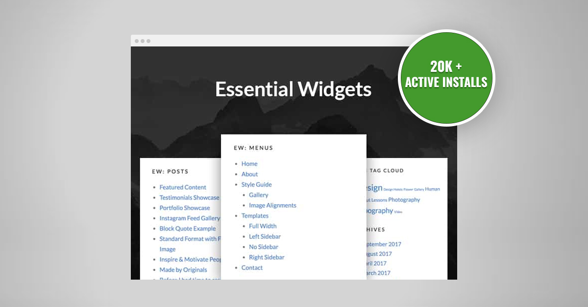 Essential Widgets Plugin Crossed 20K Active Installations on WordPress ... Essential Widgets Plugin Crossed 20K Active Installations on WordPress ...